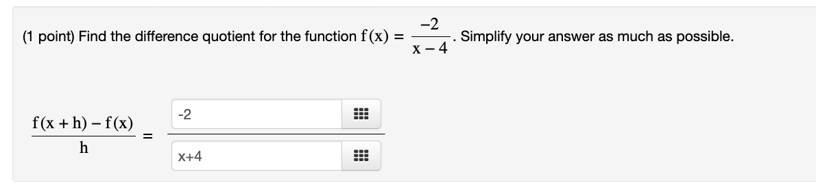 Solved Find the difference quotient for the function | Chegg.com
