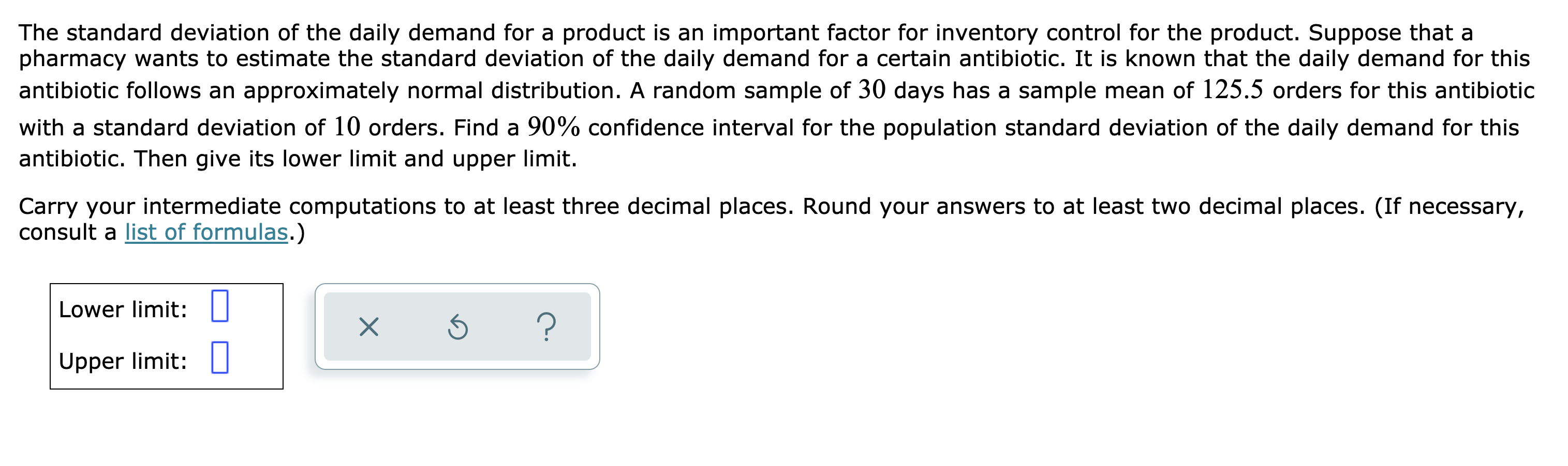 Solved The standard deviation of the daily demand for a | Chegg.com