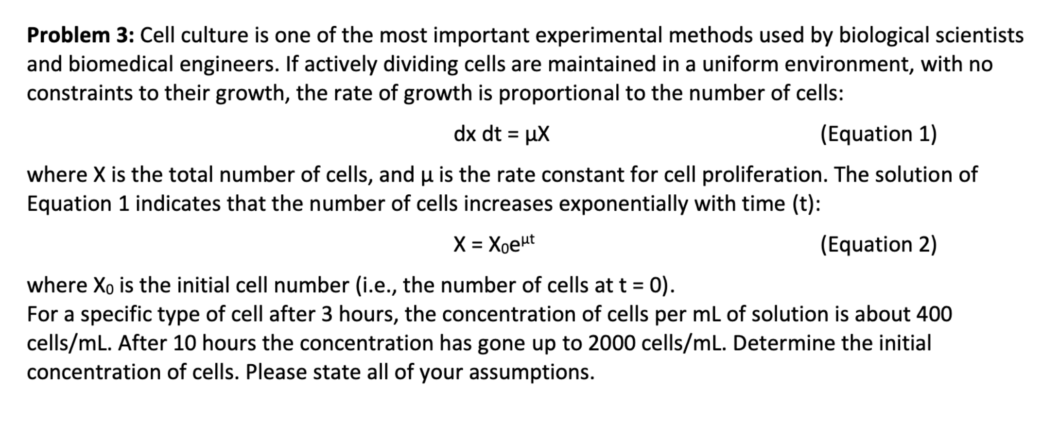 Solved Problem 3: Cell culture is one of the most important | Chegg.com