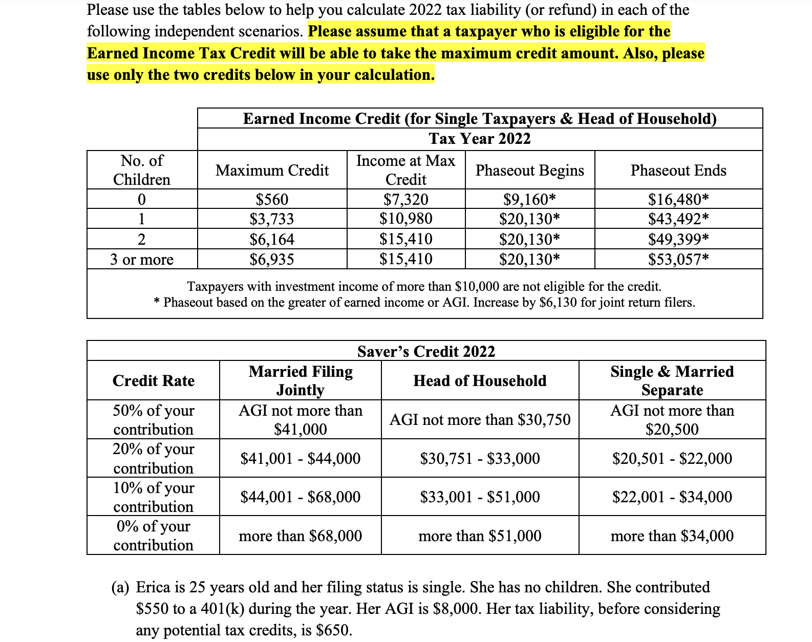 Solved Please use the tables below to help you calculate | Chegg.com