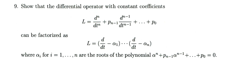 Solved Show that the differential operator with constant | Chegg.com