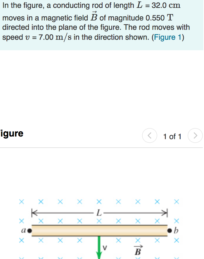Solved In the figure, a conducting rod of length L = 32.0 | Chegg.com