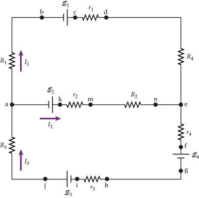 Apply the loop rule to loop abcdenmka in the figure | Chegg.com