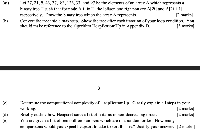 Solved (ai) Let 27,21,9,43,37,83,123,33 and 97 be the | Chegg.com
