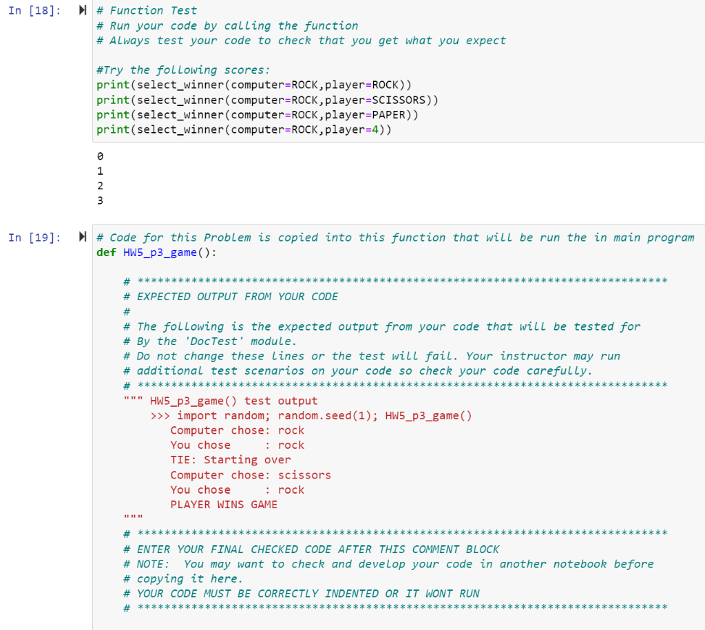 Solved 3. [30 points] Rock Paper Scissors Game Algorithm | Chegg.com