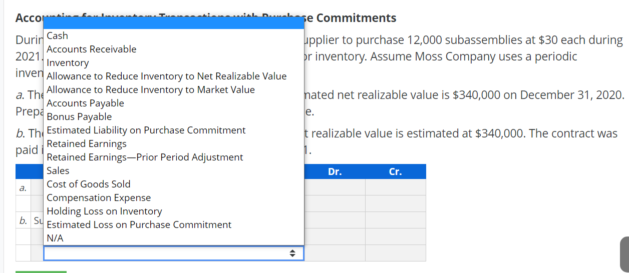 Accounting for Inventory Transactions with Purchase | Chegg.com