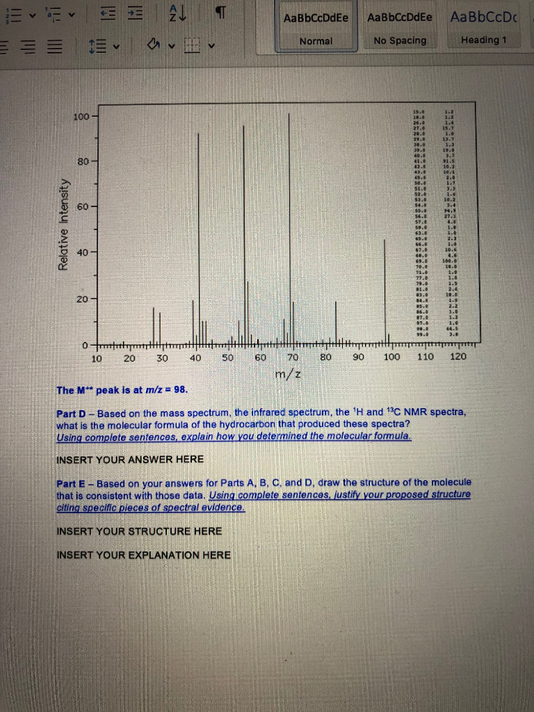 Solved ER ALT AaBbCcDdEe AaBbCcDdEe Aa BbCcDc Normal No | Chegg.com