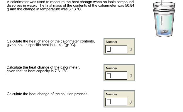 Solved A calorimeter was used to measure the heat change | Chegg.com