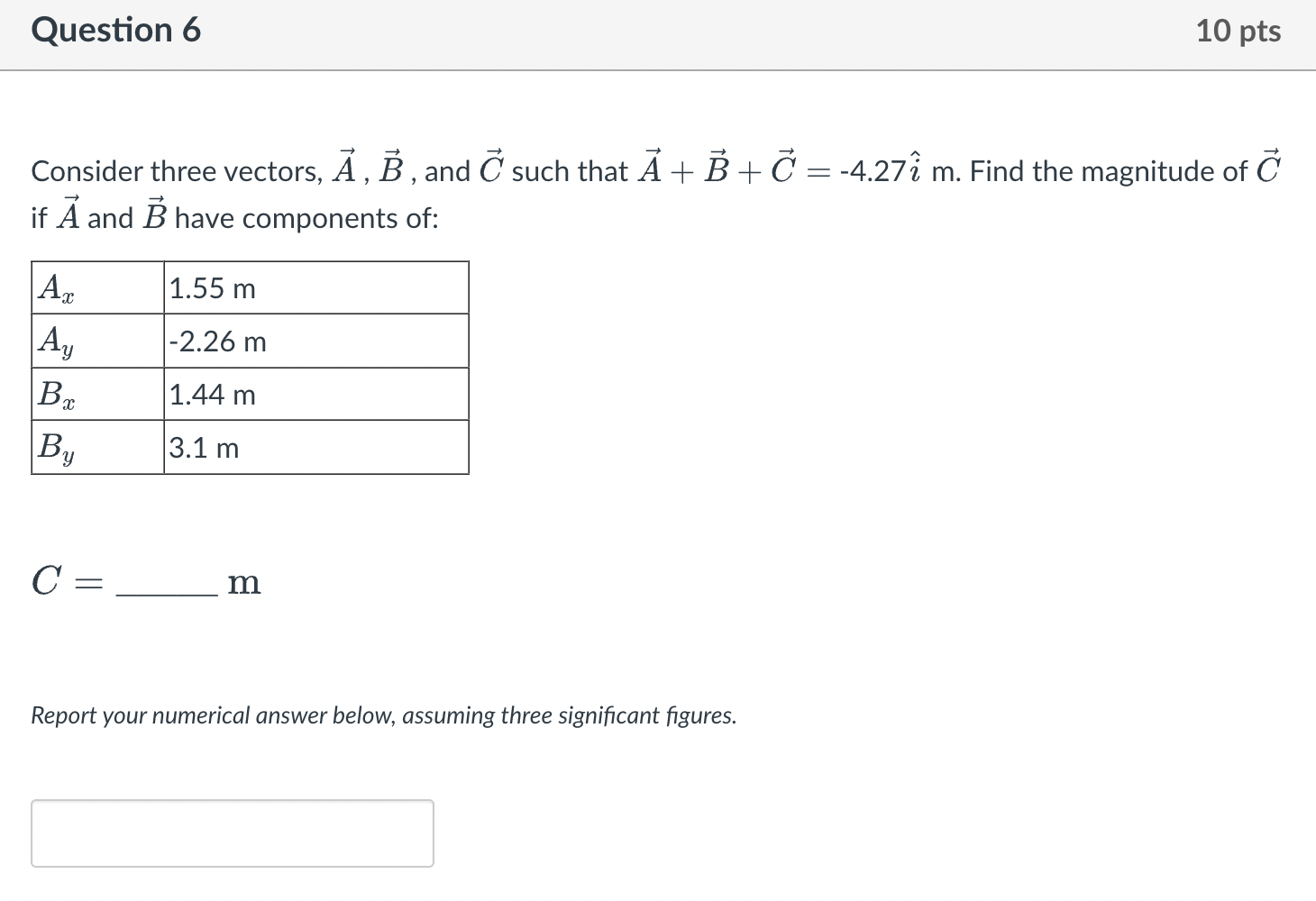 Solved Consider three vectors, A,B, and C such that | Chegg.com
