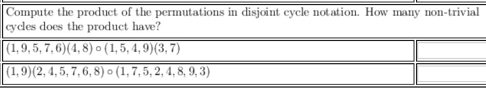 Solved Compute the product of the permutations in disjoint | Chegg.com