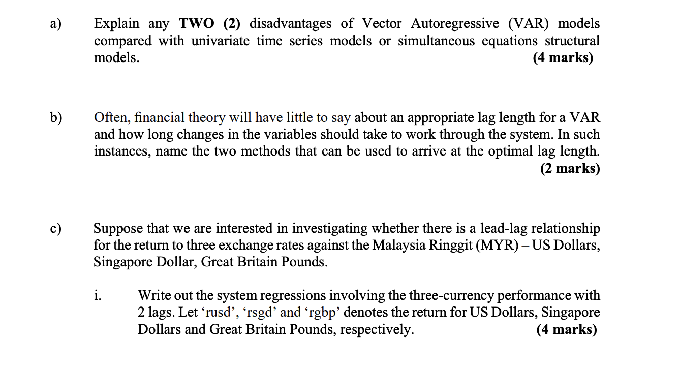 a) Explain any TWO (2) disadvantages of Vector | Chegg.com