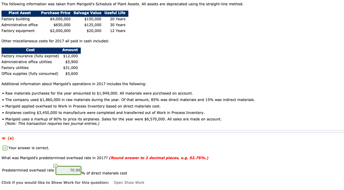 Solved Problem 4-32 (Part Level Submission) Marigold Wings, | Chegg.com