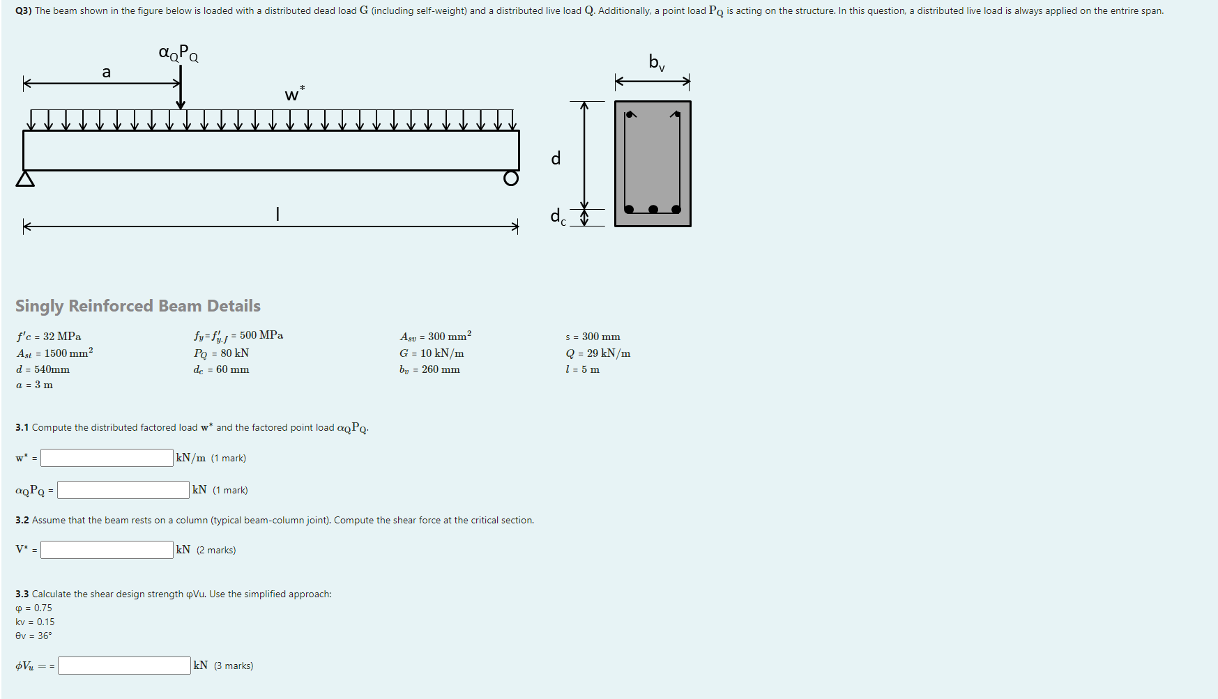 Solved for a beam with a rectangular cross-section and no | Chegg.com