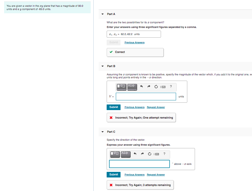 Solved You are given a vector in the zy plane that has a | Chegg.com