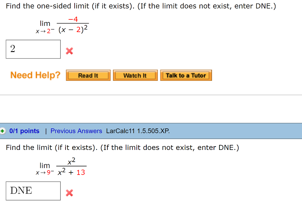 Solved Find the one-sided limit (if it exists). (If the | Chegg.com