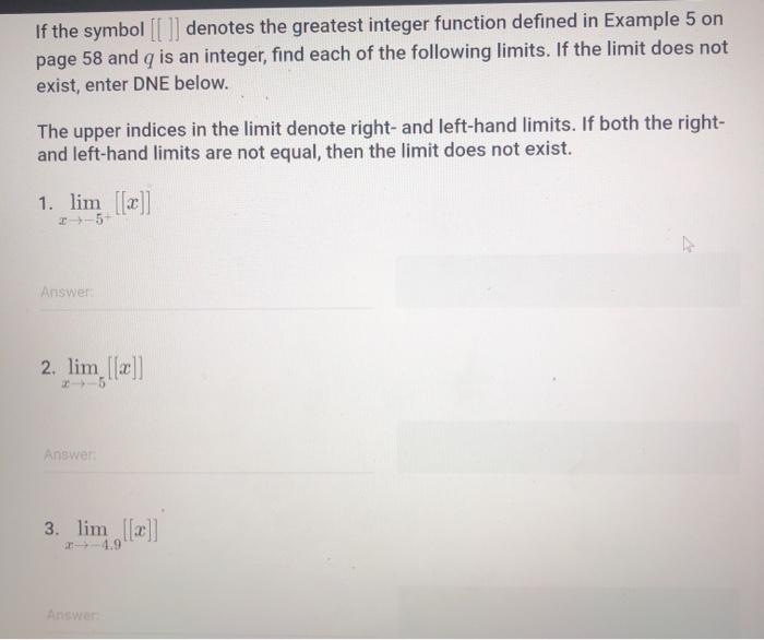 Solved If the symbol [[ l| denotes the greatest integer | Chegg.com