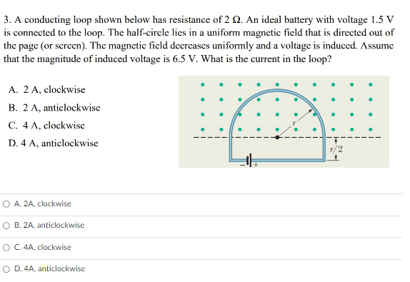 Solved 3. A conducting loop shown below has resistance of | Chegg.com