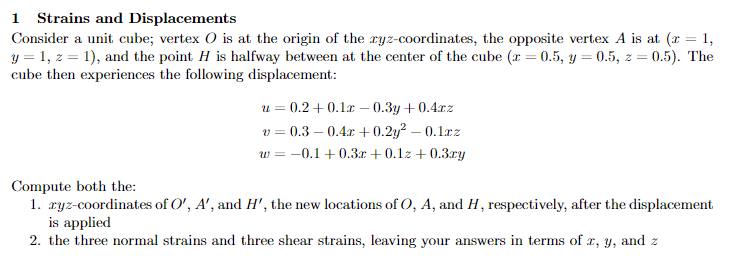 Solved Consider a unit cube; vertex O ﻿is at the origin of | Chegg.com