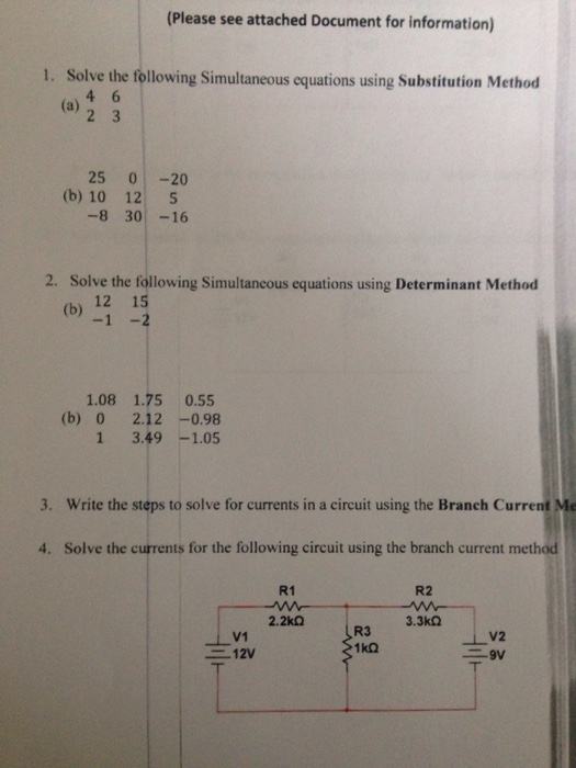 Solving Simultaneous Equations Using Determinants Tessshebaylo