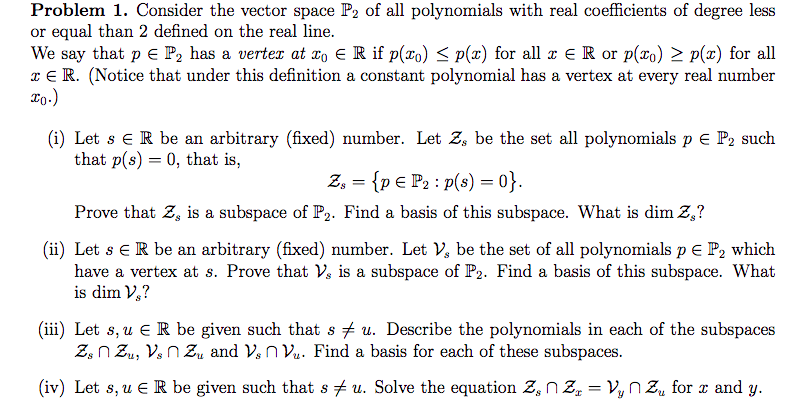 Solved Problem 1. Consider the vector space P2 of all | Chegg.com