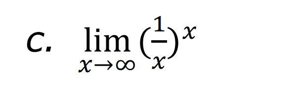 Solved C. limx→∞(x1)x | Chegg.com