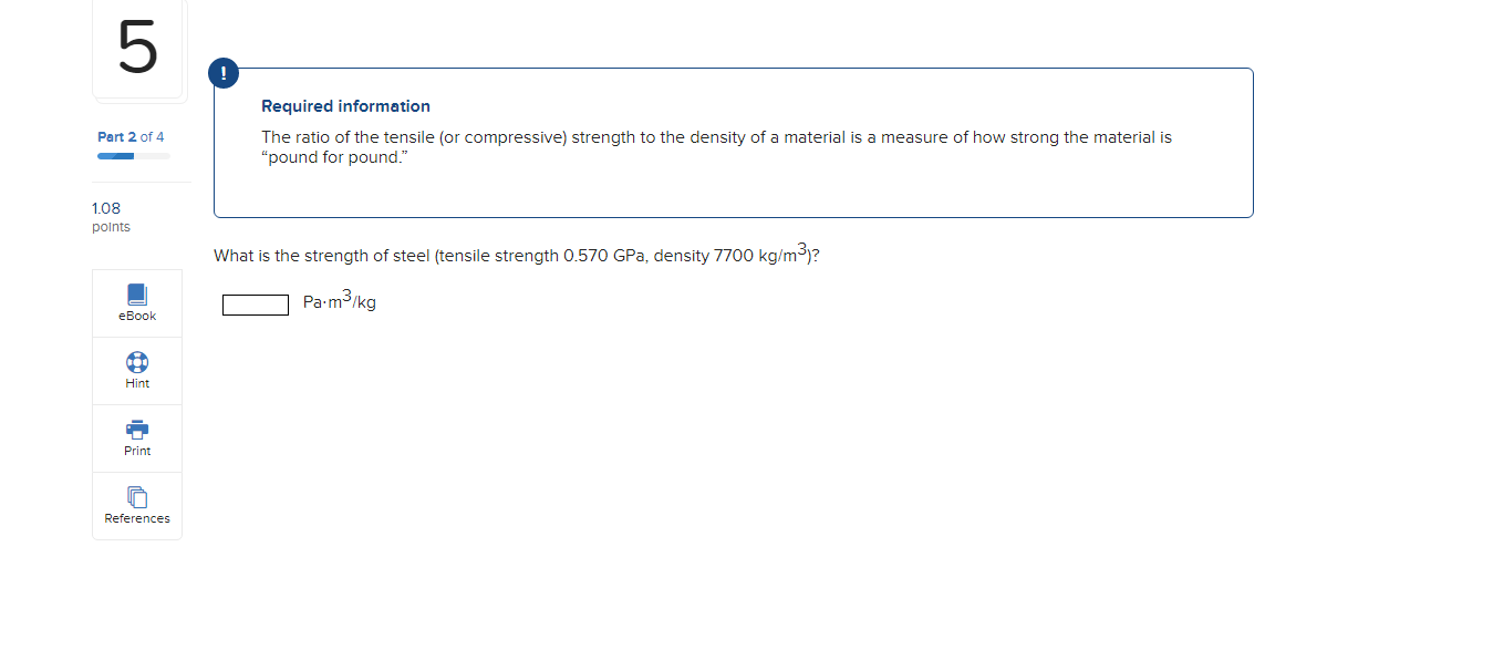 Solved 4 Part 1 of 4 1.08 points eBook B Hint Print | Chegg.com
