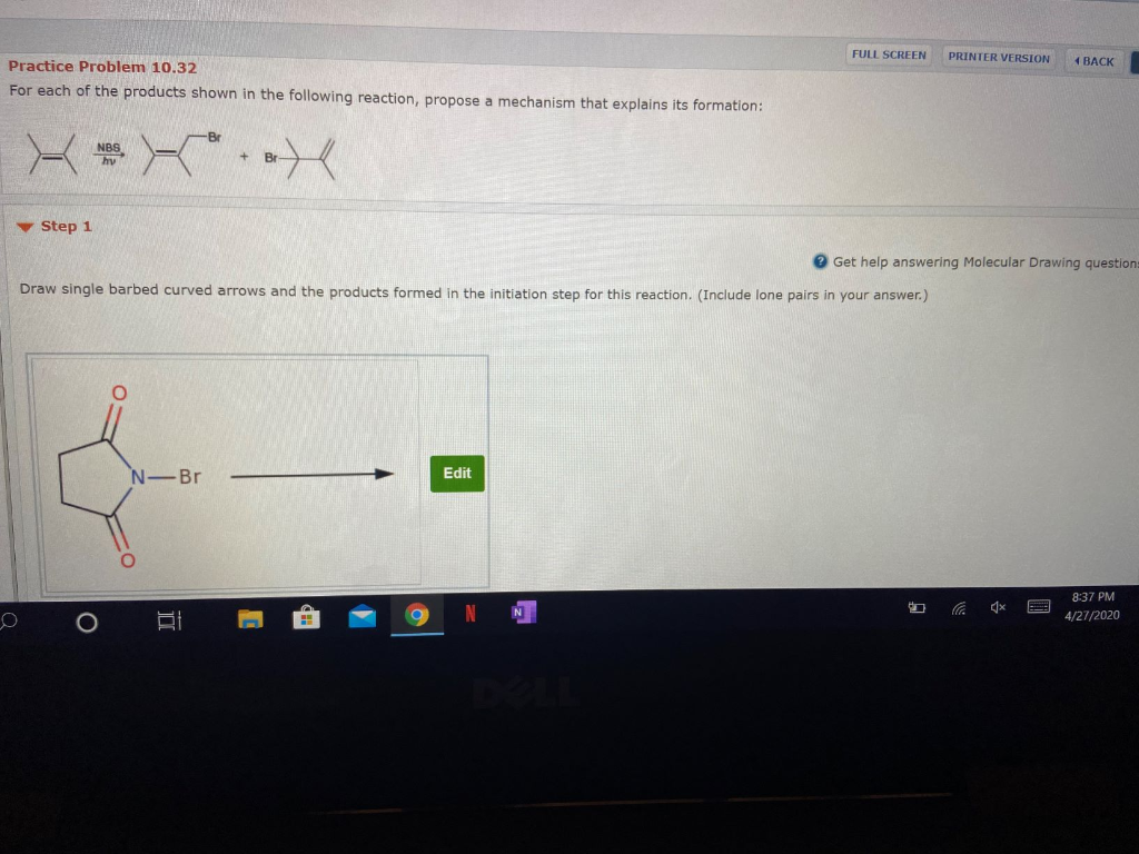Solved FULL SCREEN PRINTER VERSION BACK Practice Problem | Chegg.com