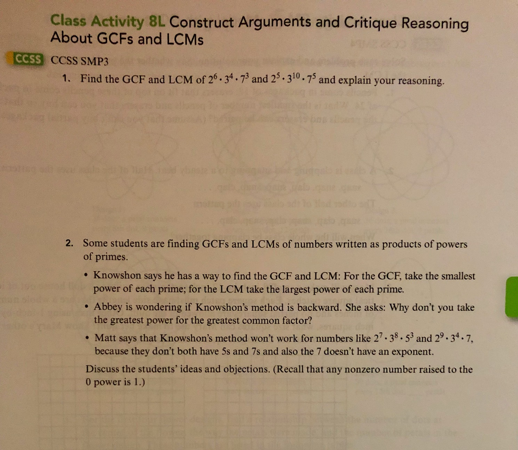 Solved Class Activity 8L: Construct Arguments and Critique | Chegg.com