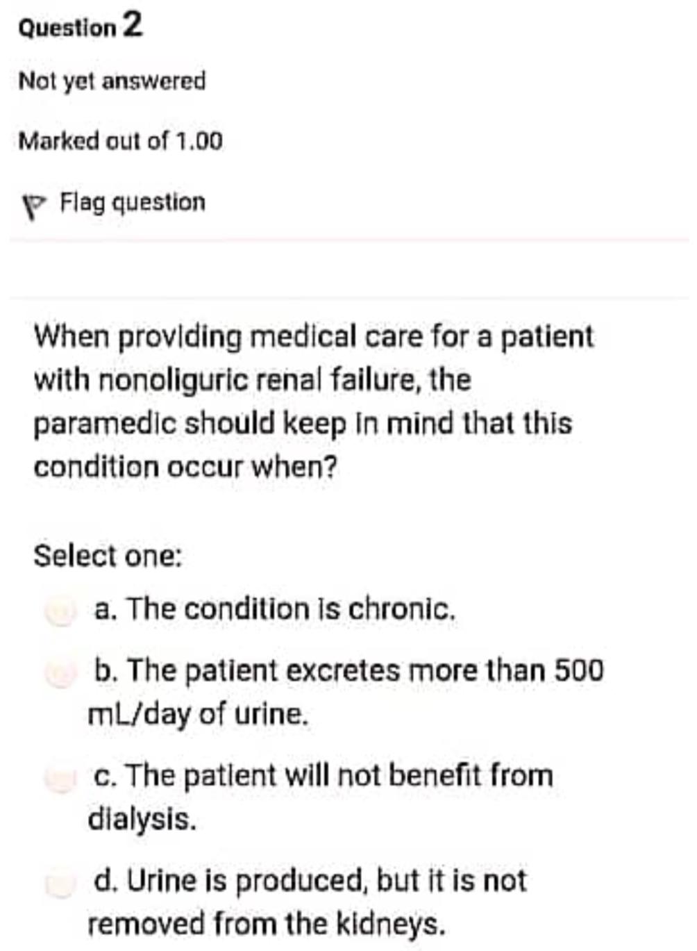 Solved When provlding medical care for a patient with | Chegg.com