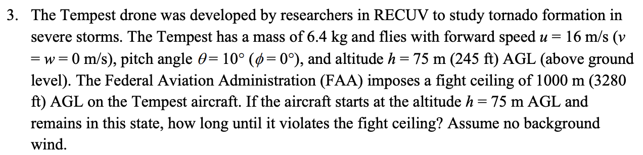 3. The Tempest drone was developed by researchers in | Chegg.com