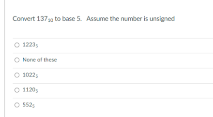 Solved Convert 13710 to base 5. Assume the number is | Chegg.com