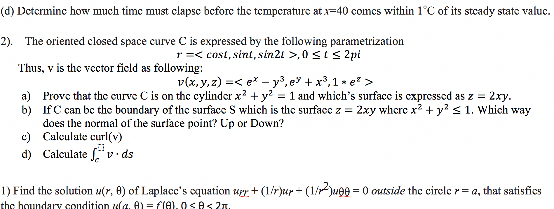 Solved (d) Determine how much time must elapse before the | Chegg.com