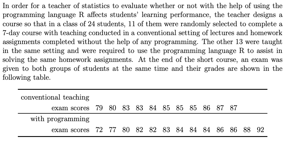 Solved In order for a teacher of statistics to evaluate | Chegg.com