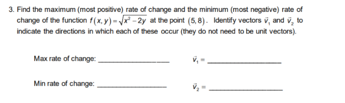 Solved 3. Find the maximum (most positive) rate of change | Chegg.com
