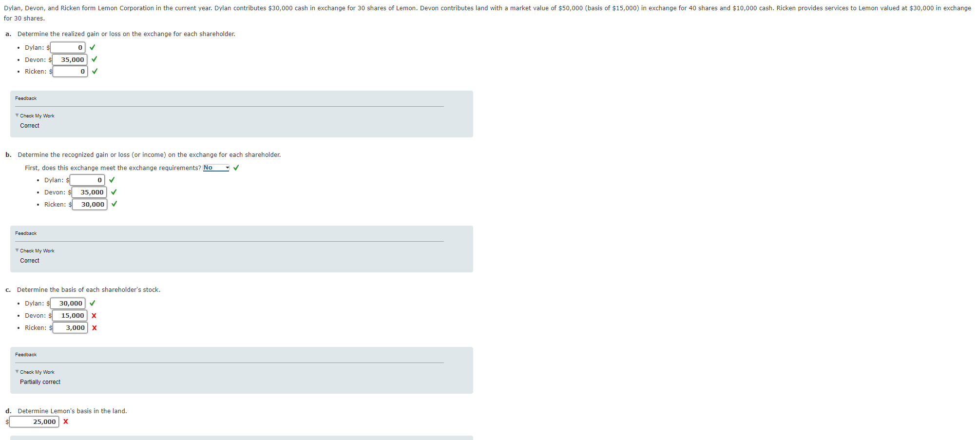 Solved for 30 ﻿shares.a. ﻿Determine the realized gain or | Chegg.com
