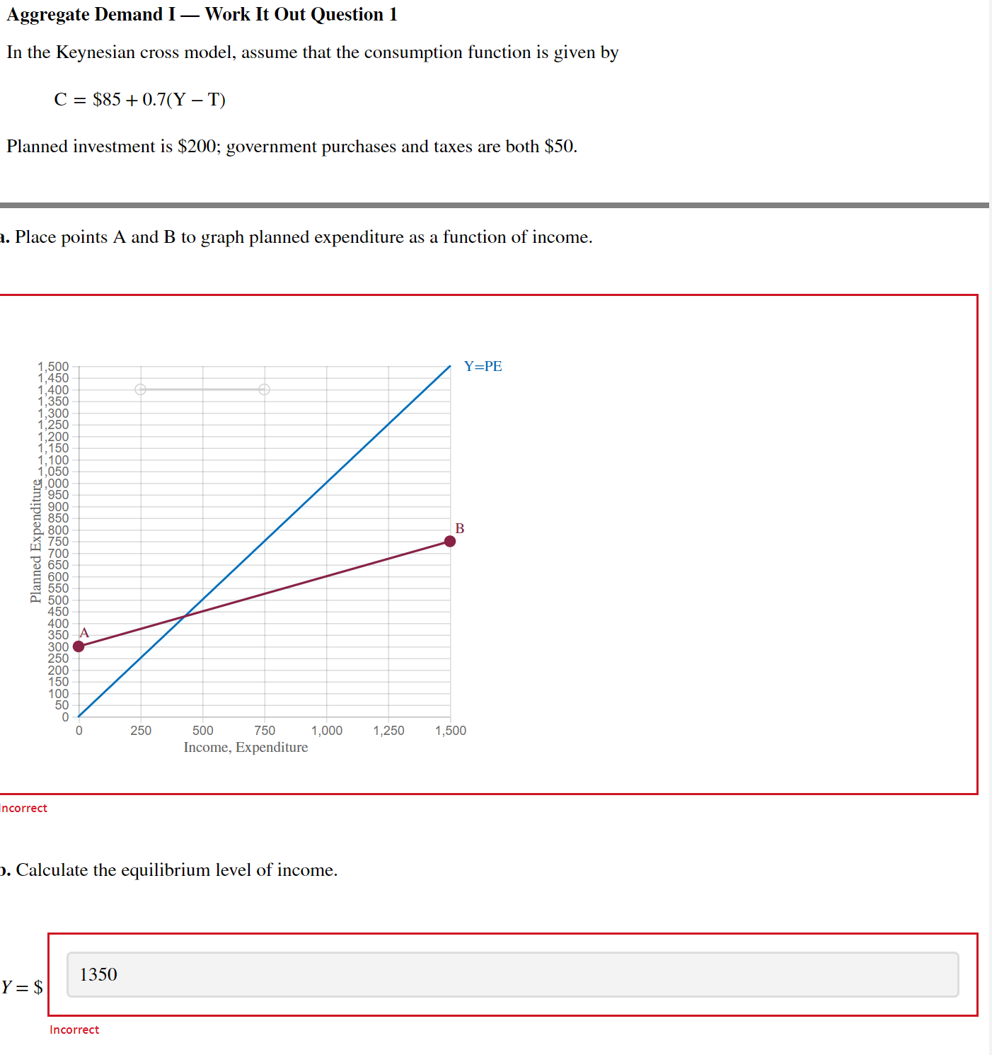 Solved Aggregate Demand I - Work It Out Question 1 In the | Chegg.com