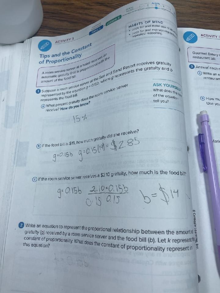 Solved ACrivity 3Tips and the Constantof | Chegg.com