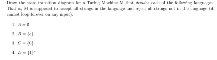 Solved Draw the state-transition diagram for a Turing | Chegg.com