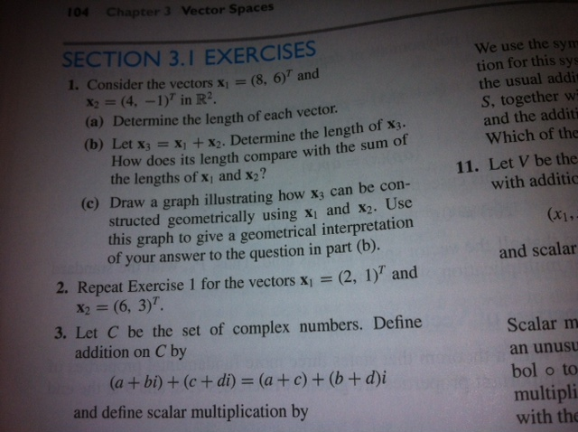 Solved Consider the vectors x1 = (8,6)^T and x2 = (4,-1)^T | Chegg.com