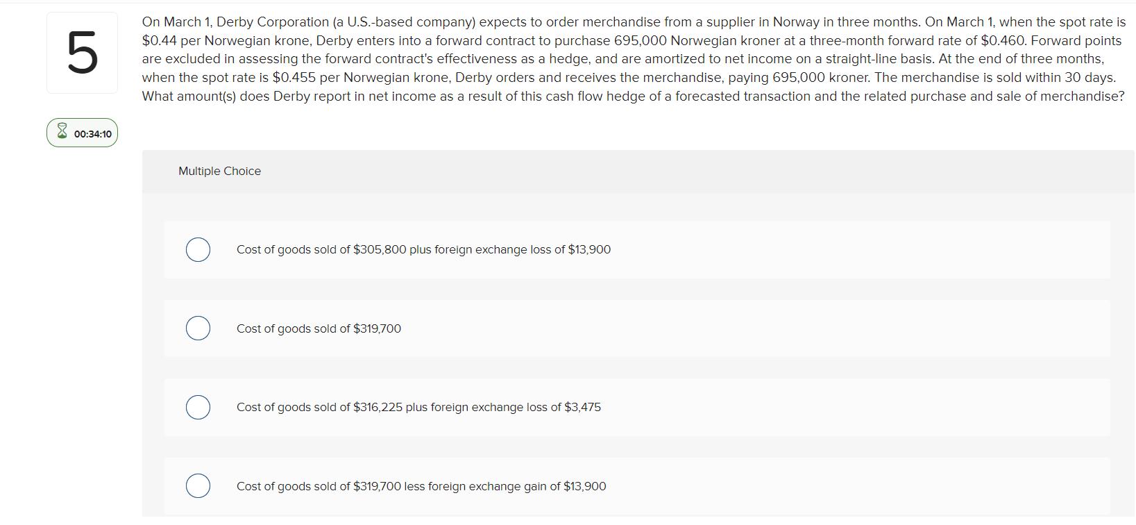 Solved (OT 5 On March 1, Derby Corporation (a U.S.-based | Chegg.com