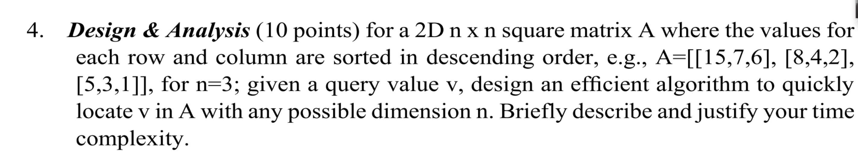 Solved 4 A Design And Analysis 10 Points For A 2d Nxn 