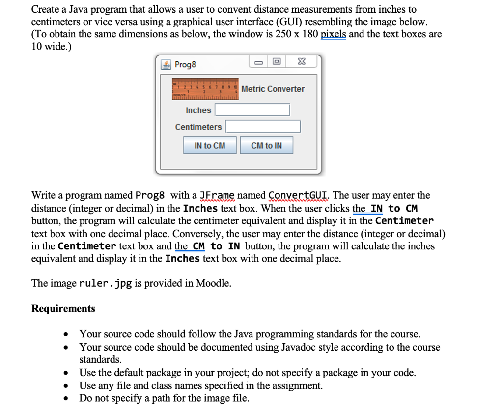 Create a Java program that allows a user to convent | Chegg.com