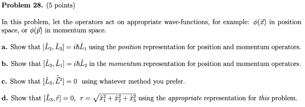 Solved Problem 28. (5 points) In this problem, let the | Chegg.com