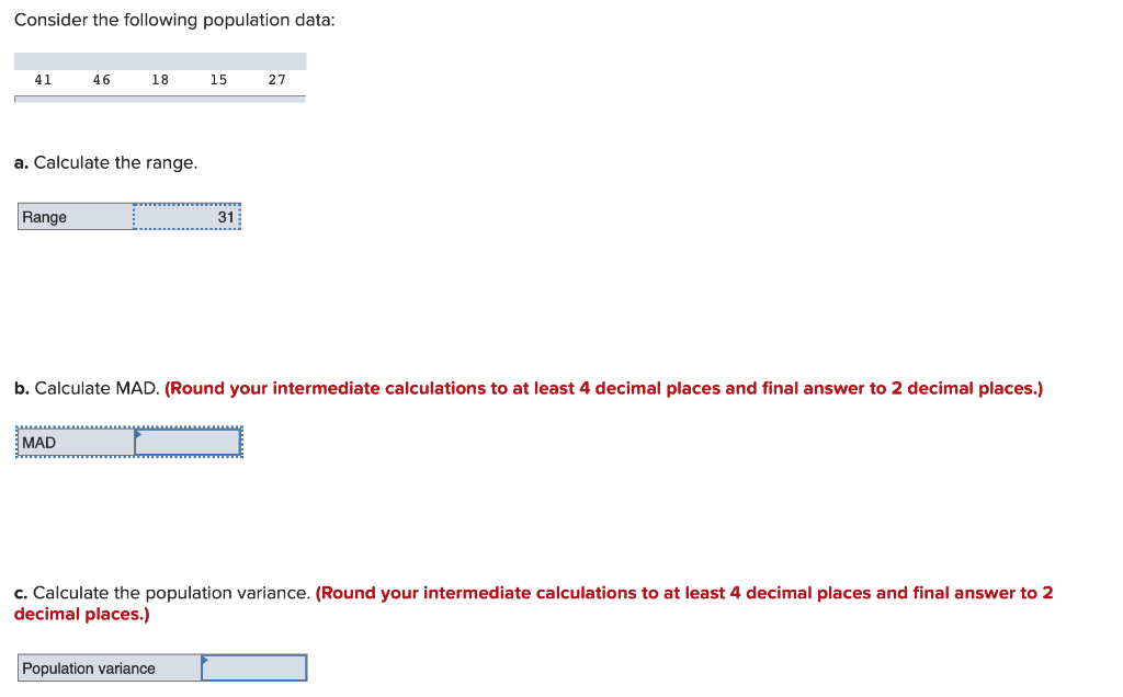 Solved Consider the following population data: 41 46 18 15 | Chegg.com