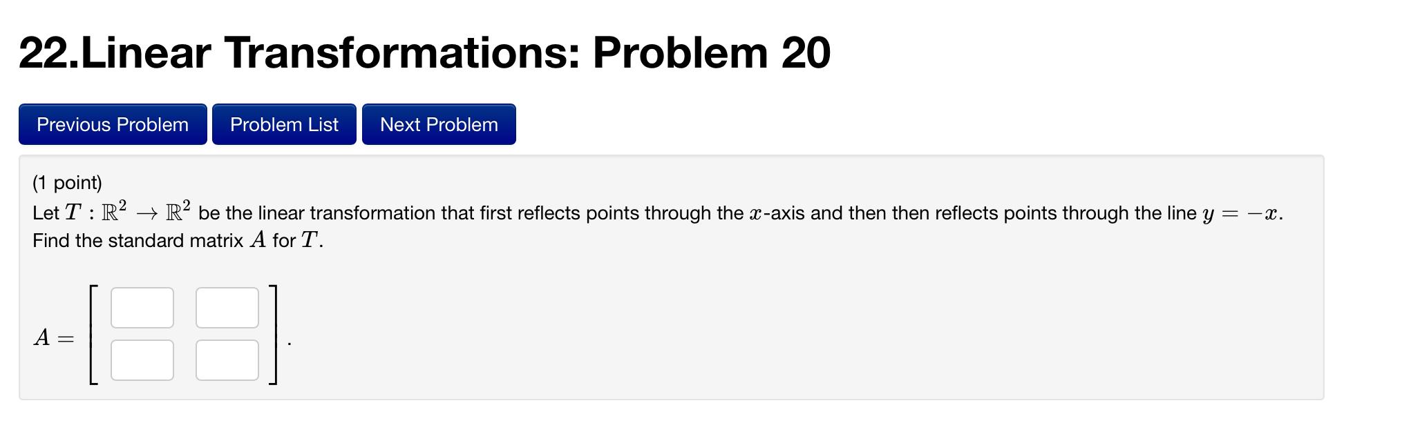Solved Let T:R2→R2 be the linear transformation that first | Chegg.com