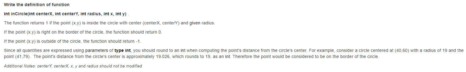 Solved Int Incircleint Centerx Int Centery Int Radius 4005