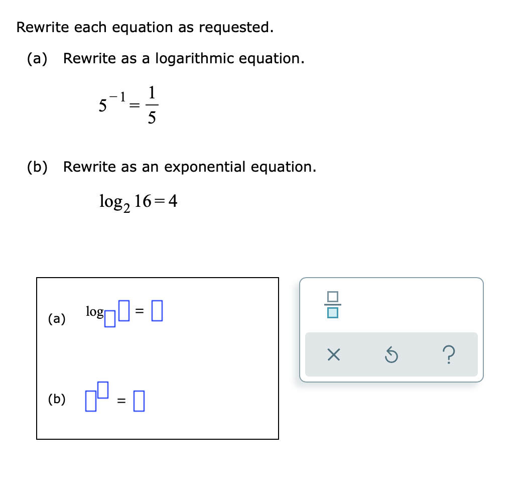 Solved Rewrite Each Equation As Requested A Rewrite As A