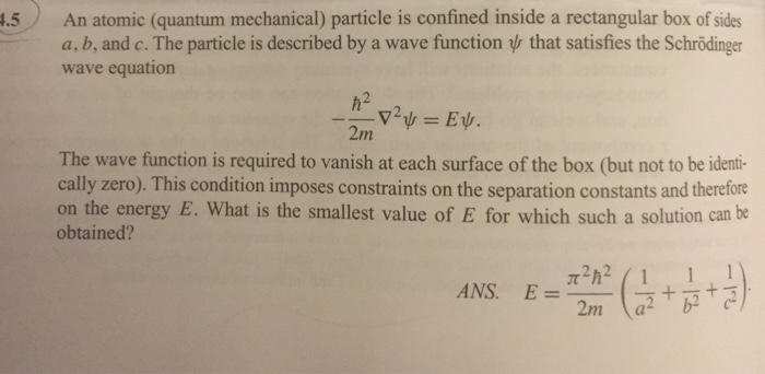 An atomic (quantum mechanical) particle is confined | Chegg.com