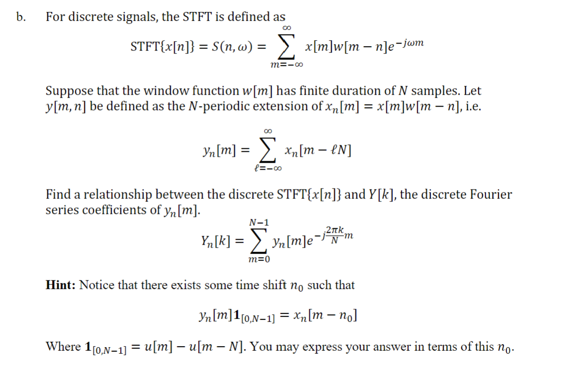 Solved Periodic extension and the short-time Fourier | Chegg.com