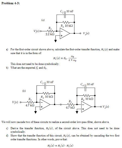 Solved a) For the first-order circuit shown above, calculate | Chegg.com